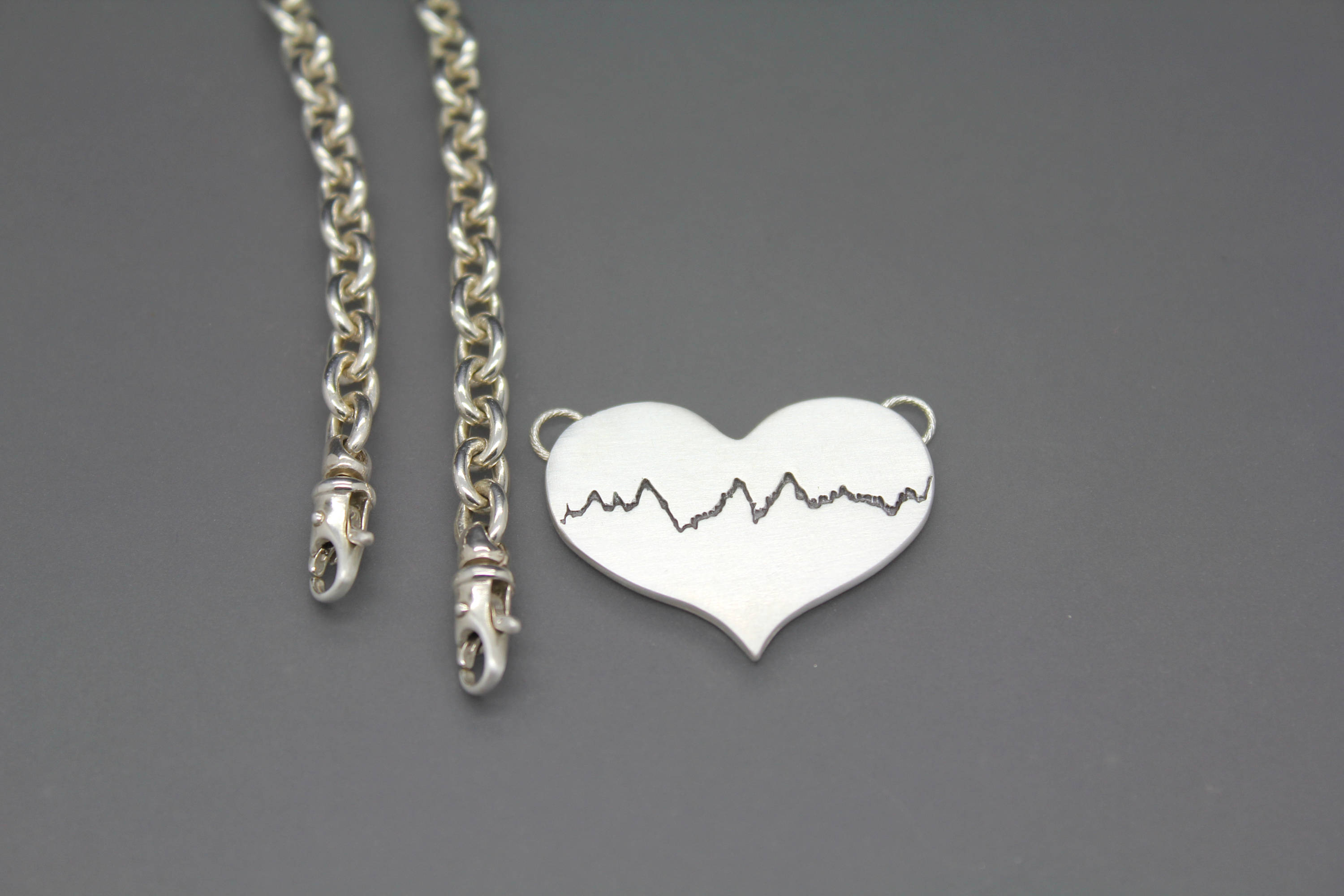 Actual Heartbeat Necklace, Personal Heartbeat, Custom EKG Necklace ...