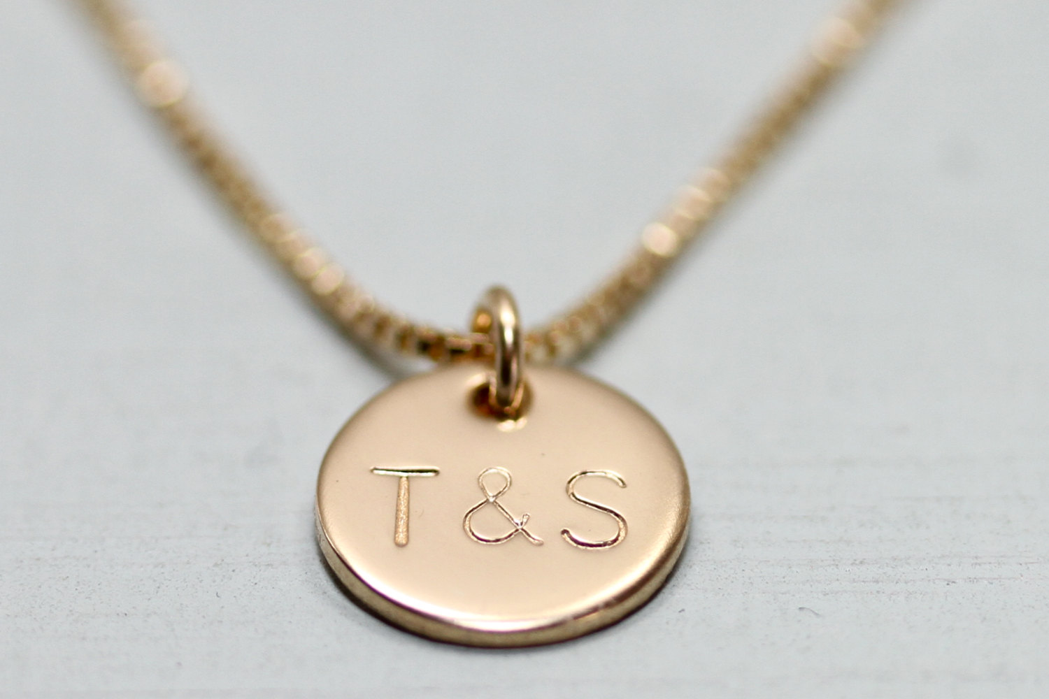 Custom gold necklace - dainty gold necklace - initial necklace - dainty ...