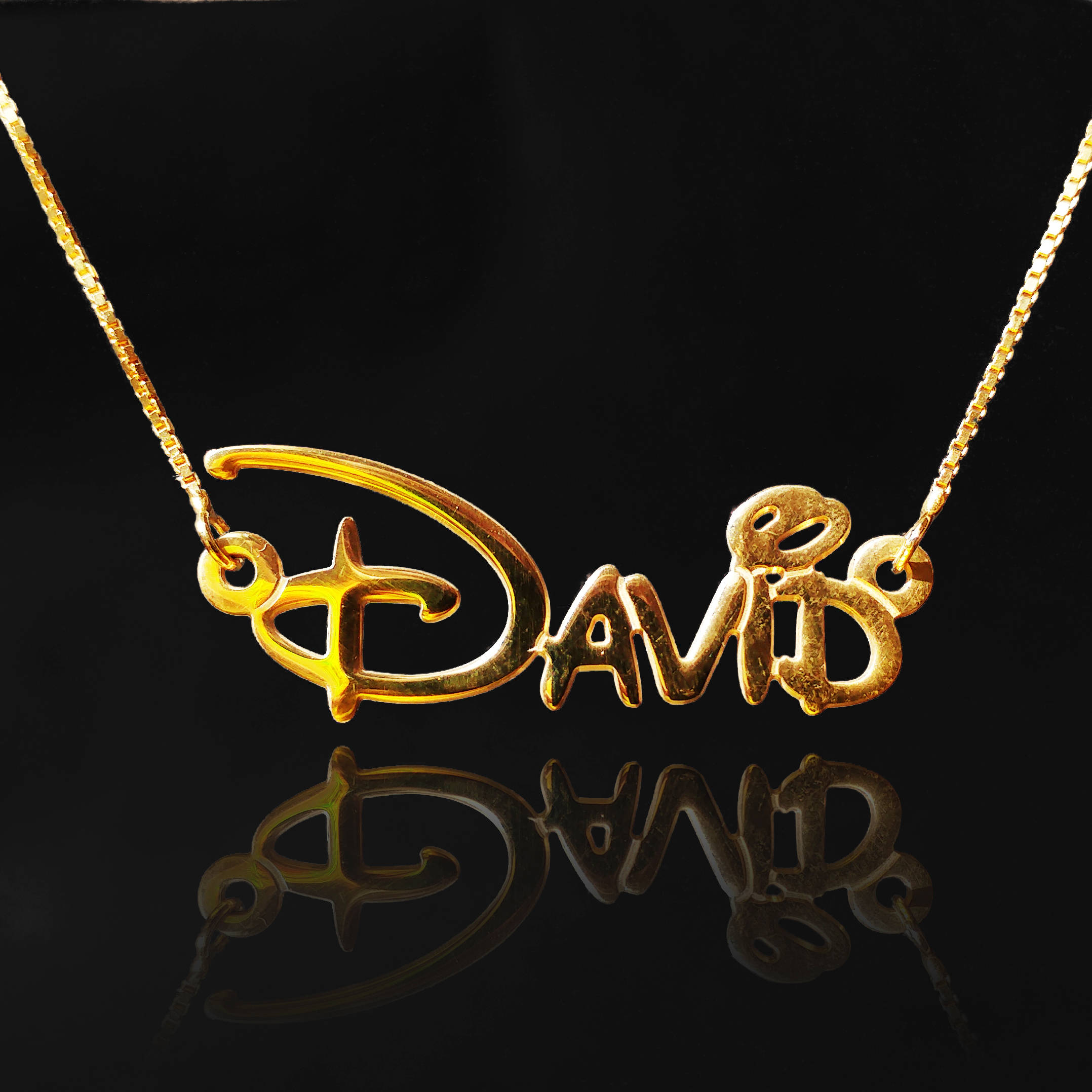 gold disney font pendant - disney jewelry - disney lovers - disney gift ...