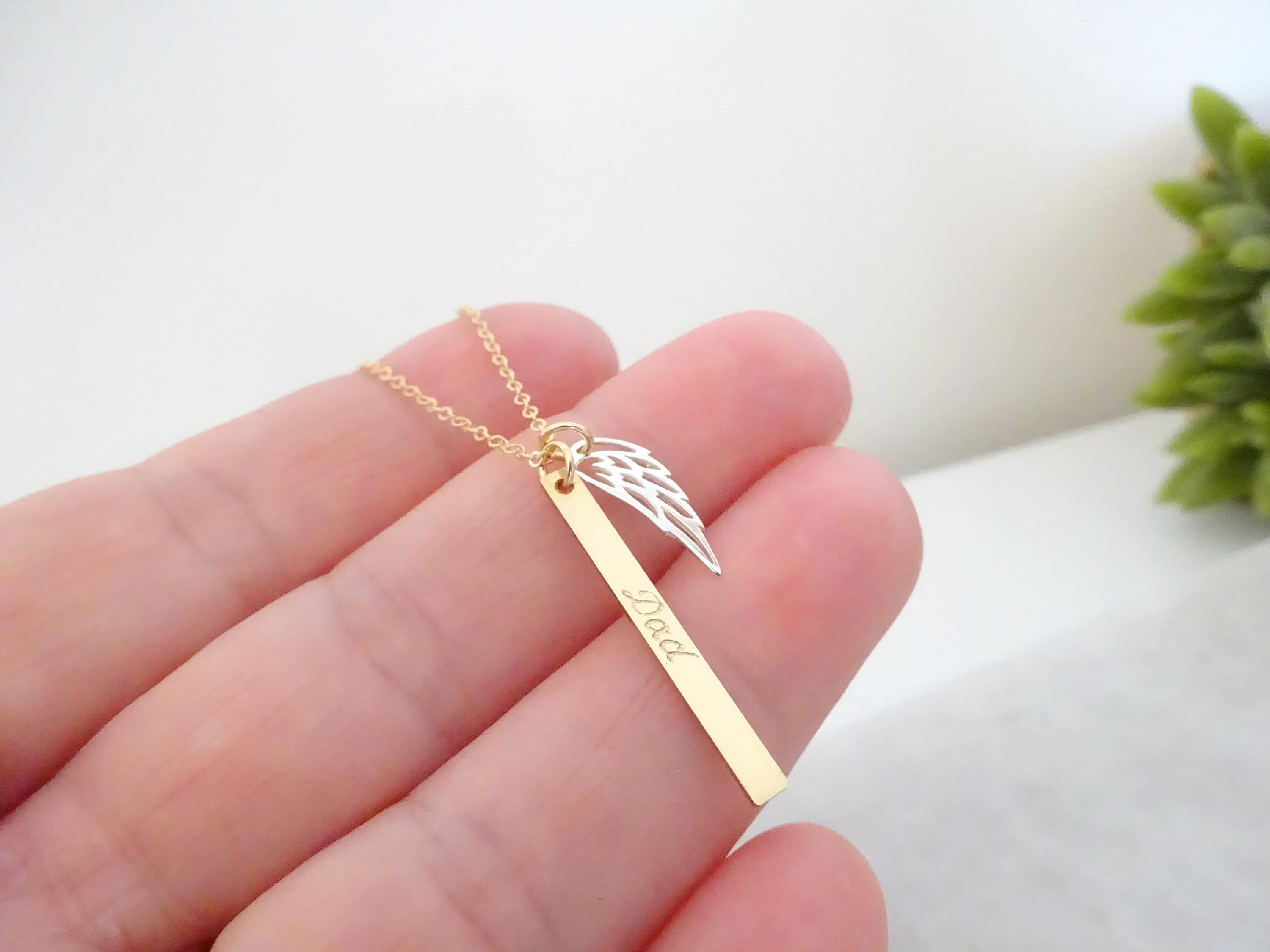 Dad necklace Dad exclusive memorial necklace Angel